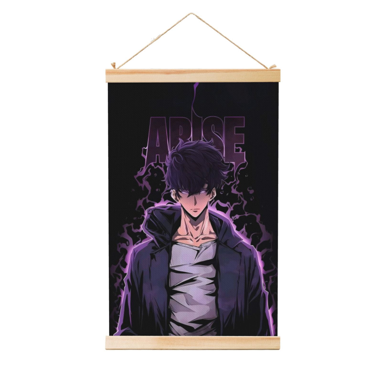 Solo Leveling Wooden Shaft Hanging Poster Home Decor Poster Wall Art ...