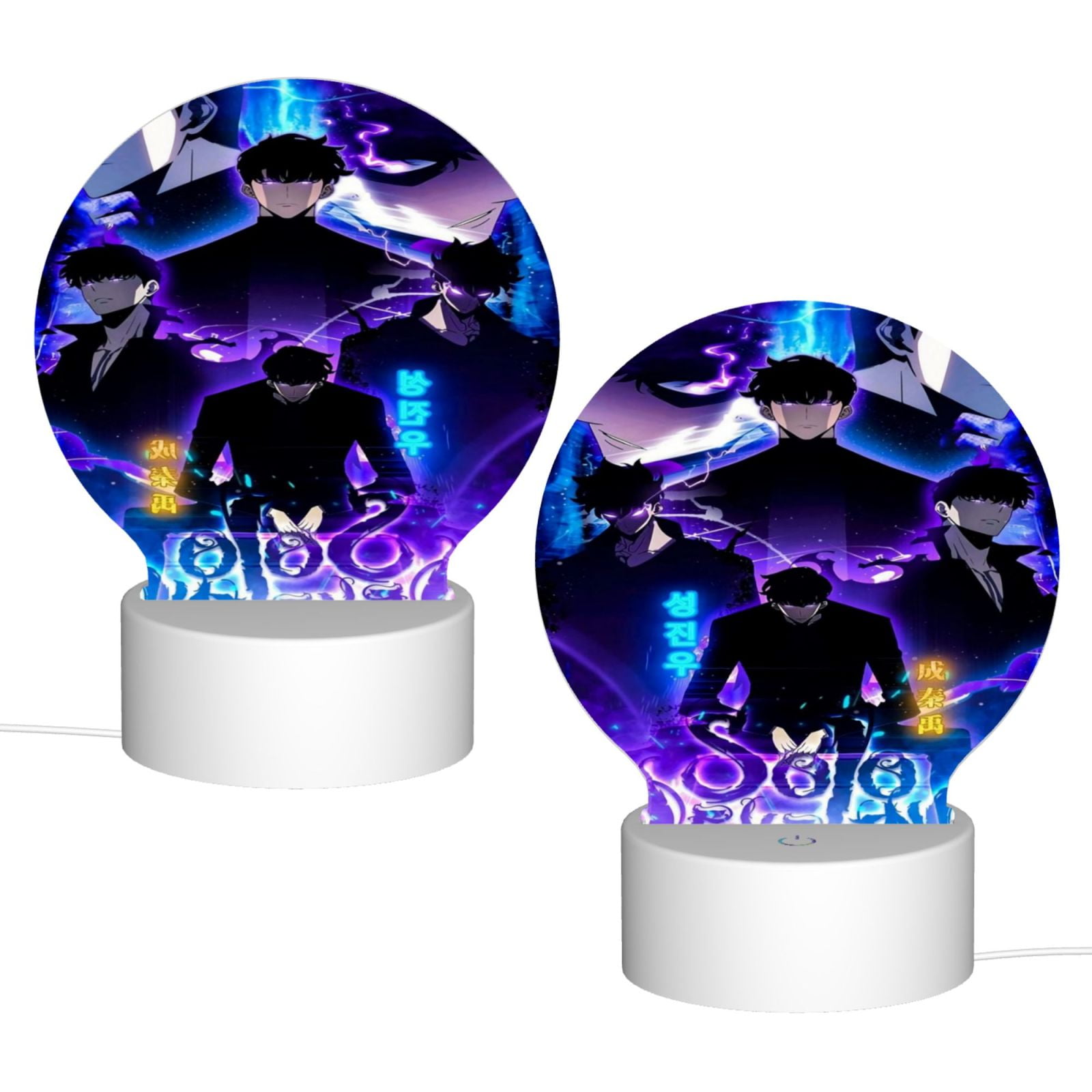 Solo Leveling anime round acrylic night light is suitable for rooms ...