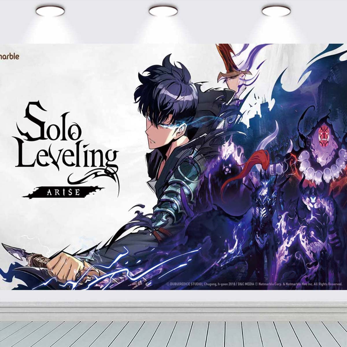 Solo Leveling school Taspestry Poster Banner Backdrop Background Wall ...