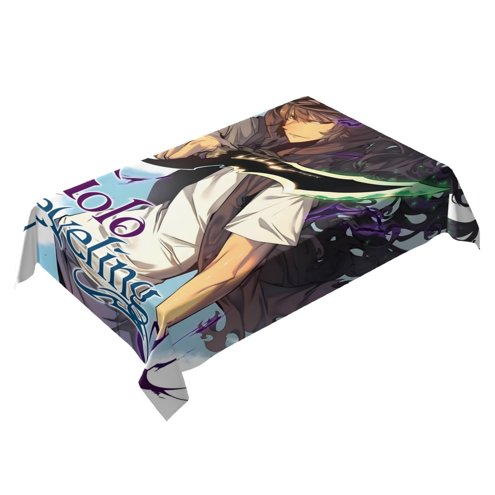 Solo Leveling-theme square tablecloth has an iconic print, fits most tables, and is easy to care ...