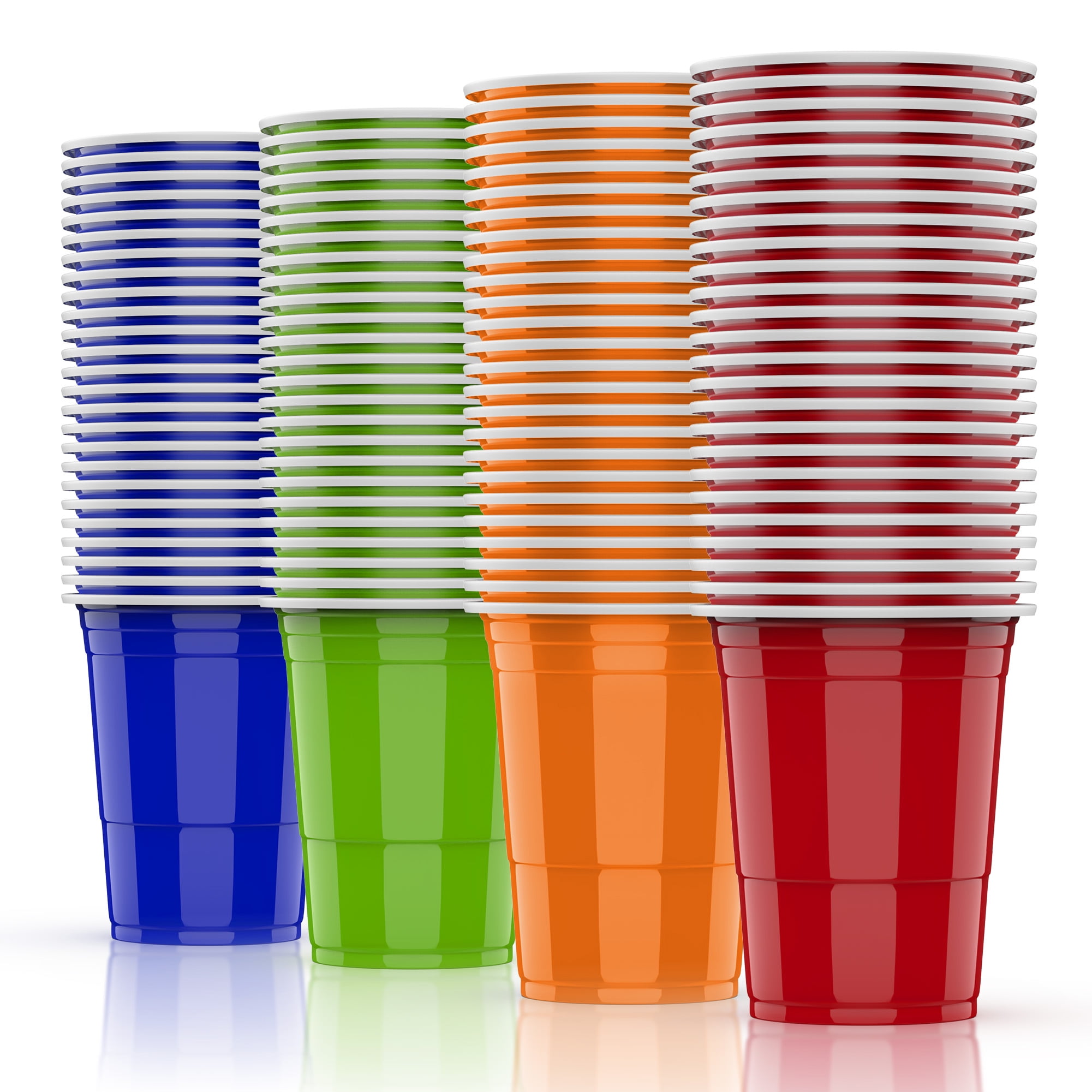 Solo Holiday Pack: Large 16OZ Disposable Colourful Party Cups, 100 ...
