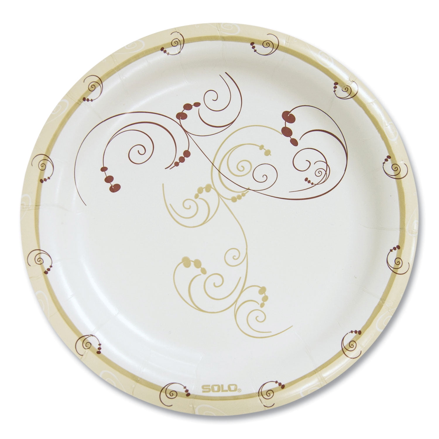 SOLO Symphony Paper Dinnerware, Mediumweight Plate, 8.5" dia, Tan, 125 ...