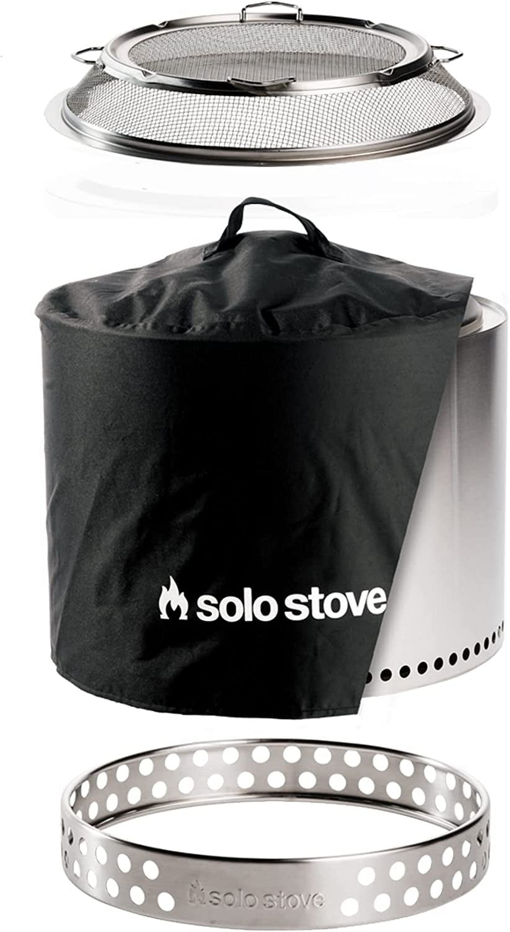 Solo Stove Bonfire 2.0: Portable Small Wood Fireplace Big Yard Bundle ...