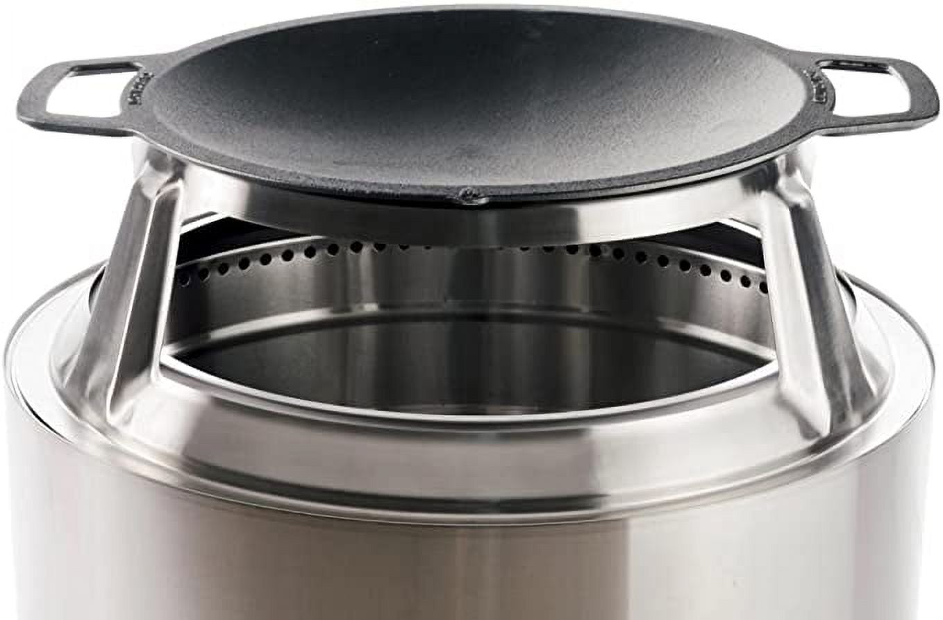 Solo Stove Yukon Wok + Hub, Cast Iron, Stainless Steel Hub, Weight: 22 ...