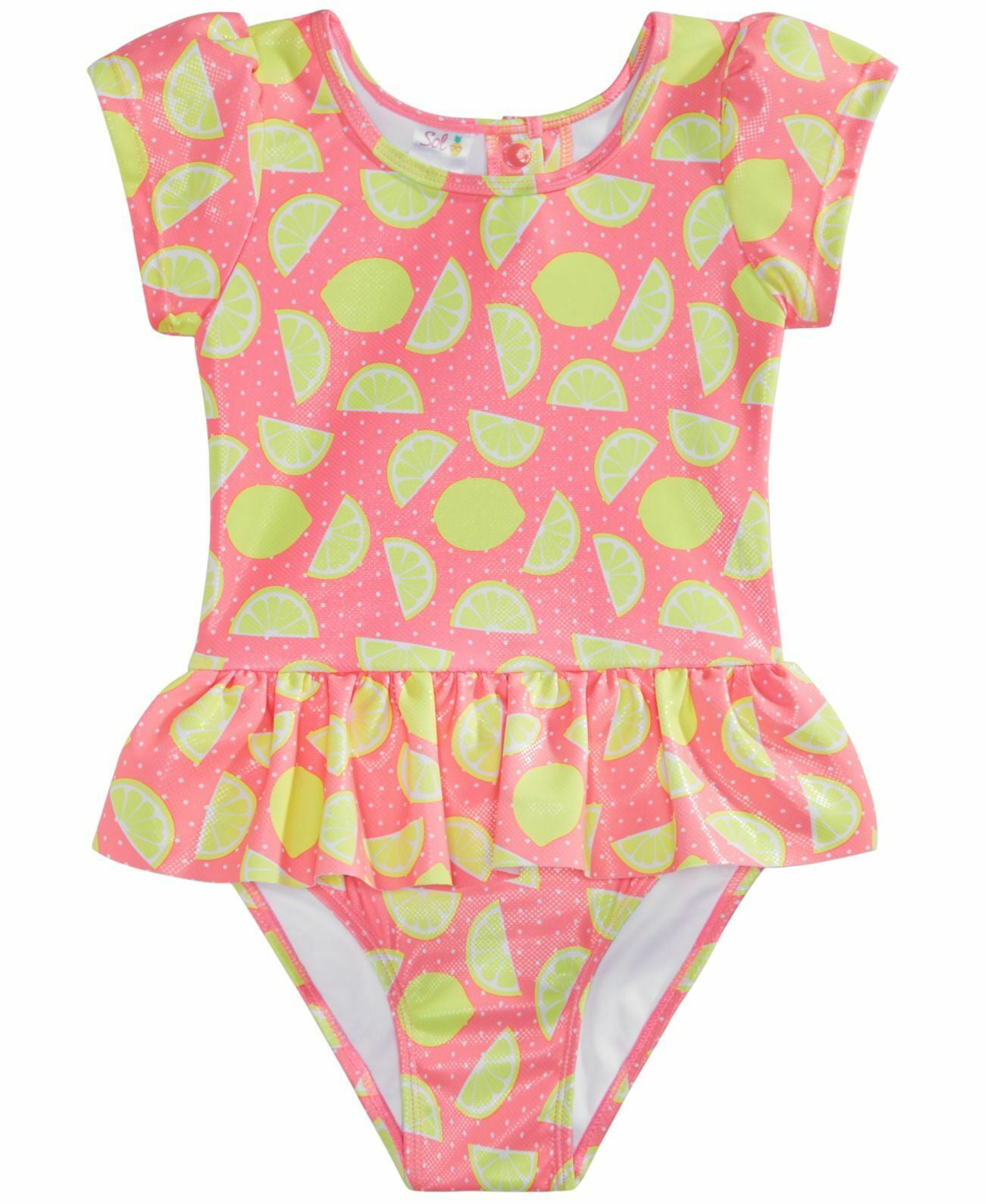 Solo Toddler Girls 1-Pc. Lemons & Sunshine Printed Swimsuit – Pink, 2T ...