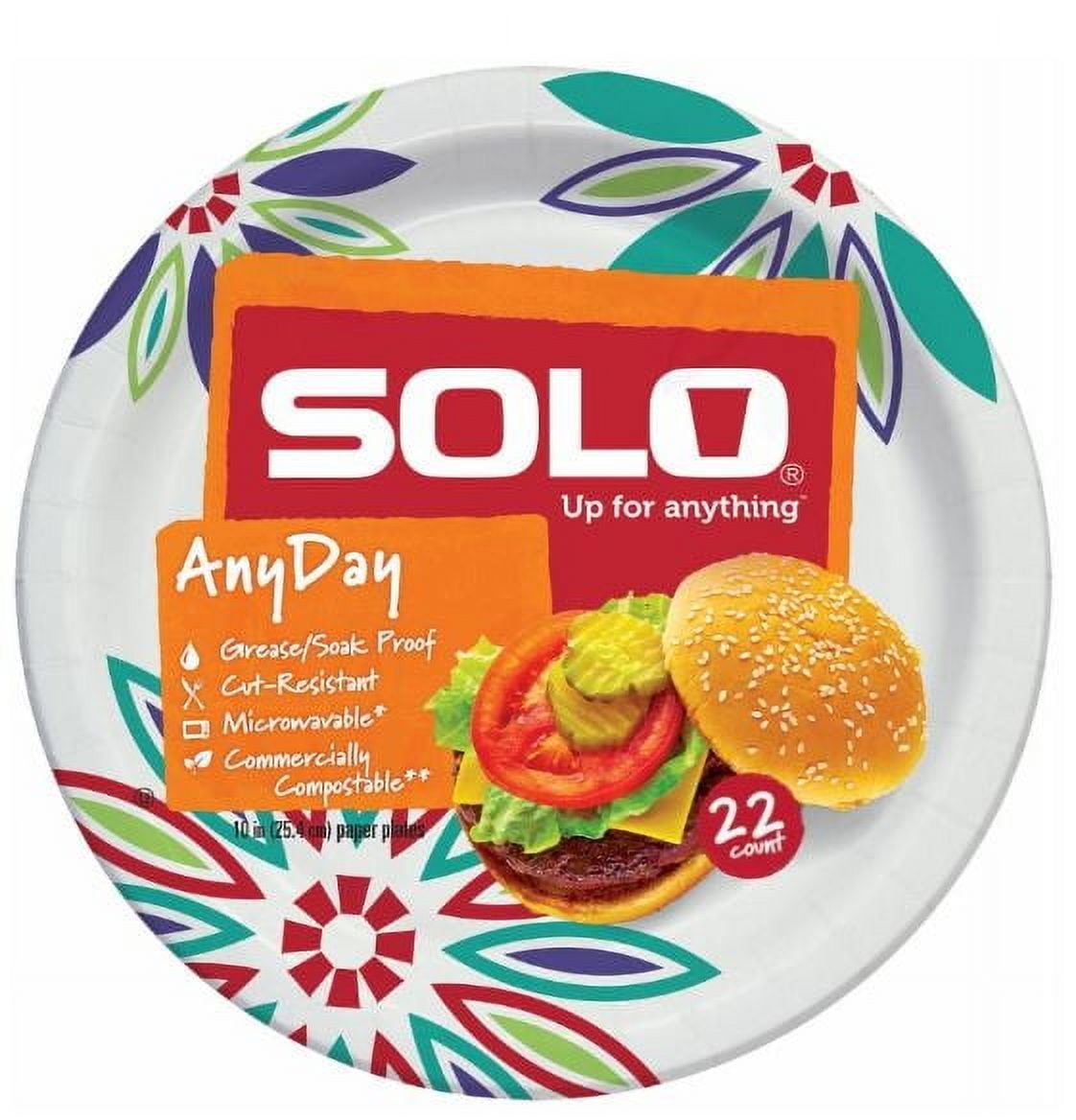 Solo Up for Anything Any Day Plates, 10 In. 22 Ct Designs Vary (Pack of ...