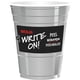 Solo Write On Disposable Plastic Cups, Printed, 18oz, 22 count ...