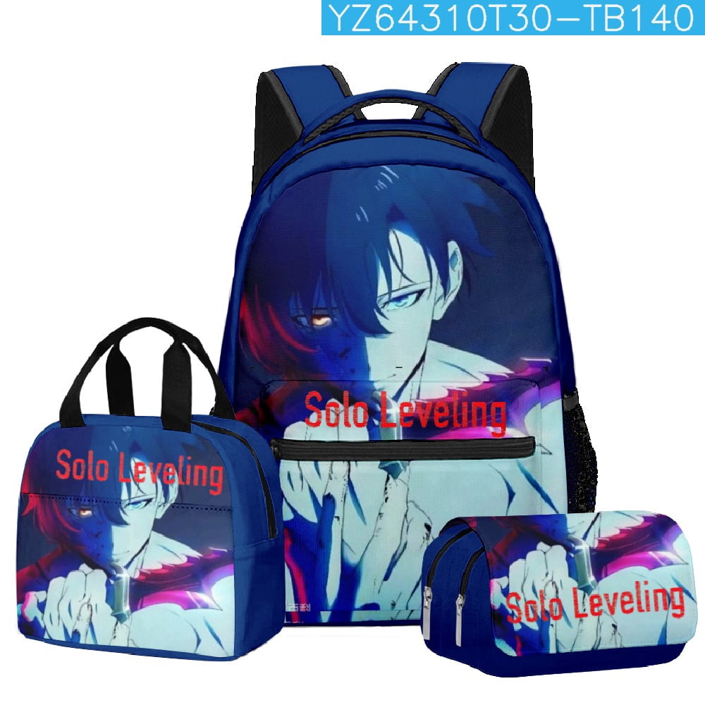 Solo leveling Cartoon print schoolbag large capacity Teenage backpack ...