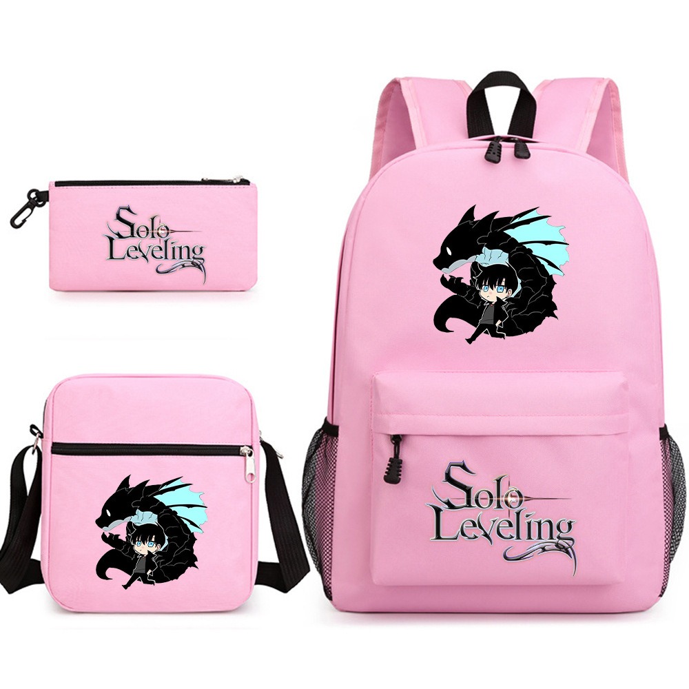 Solo leveling Cartoon print schoolbag large capacity Teenage backpack ...