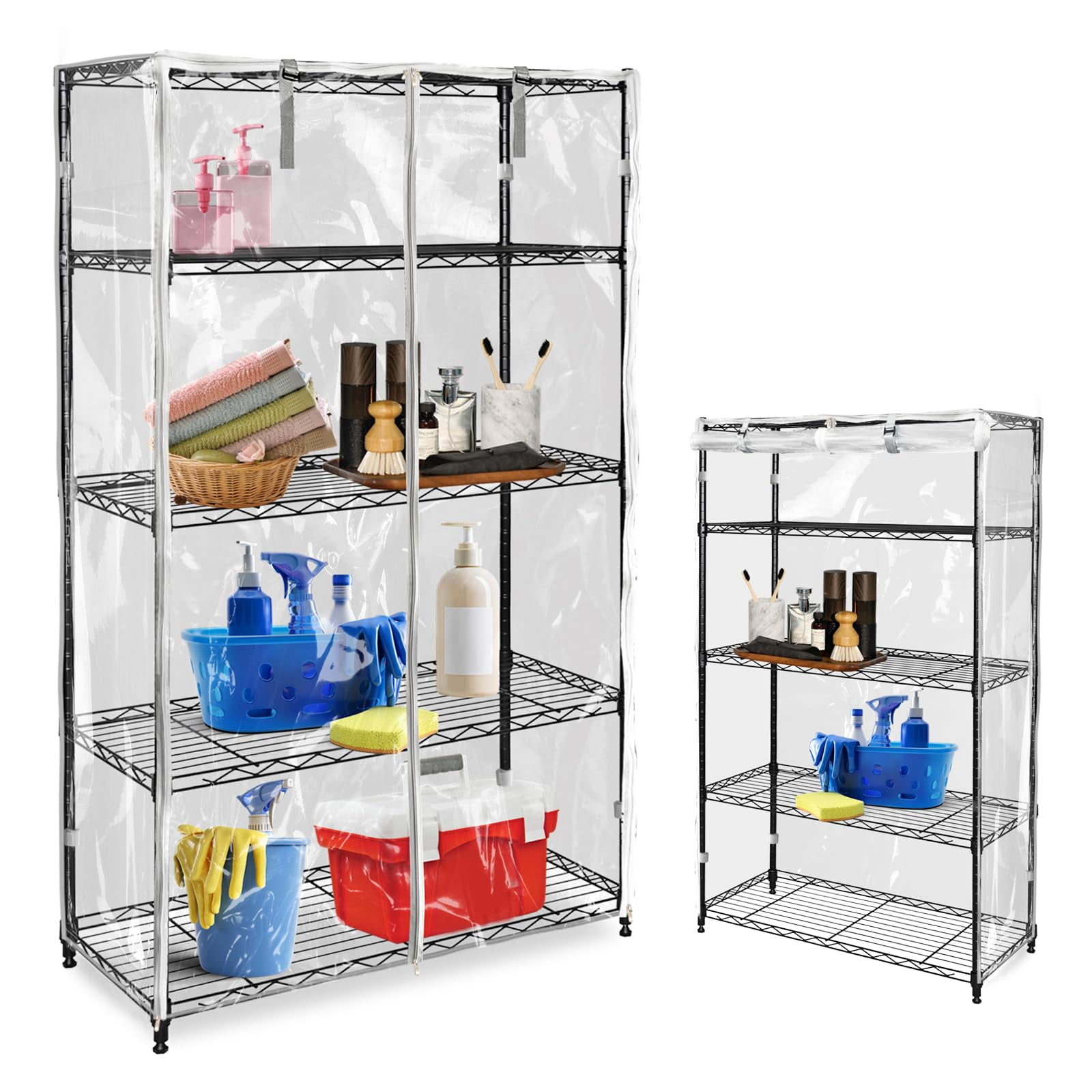 SoloToo Heavy-Duty Waterproof Wire Shelf Cover, Garage Storage Shelving ...