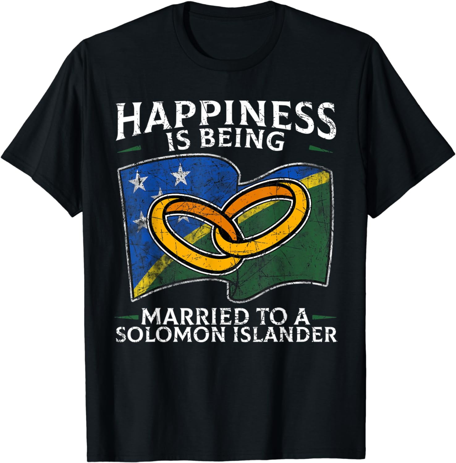Solomon Islander Wedding Solomon Islands Roots Flag Married T-Shirt ...