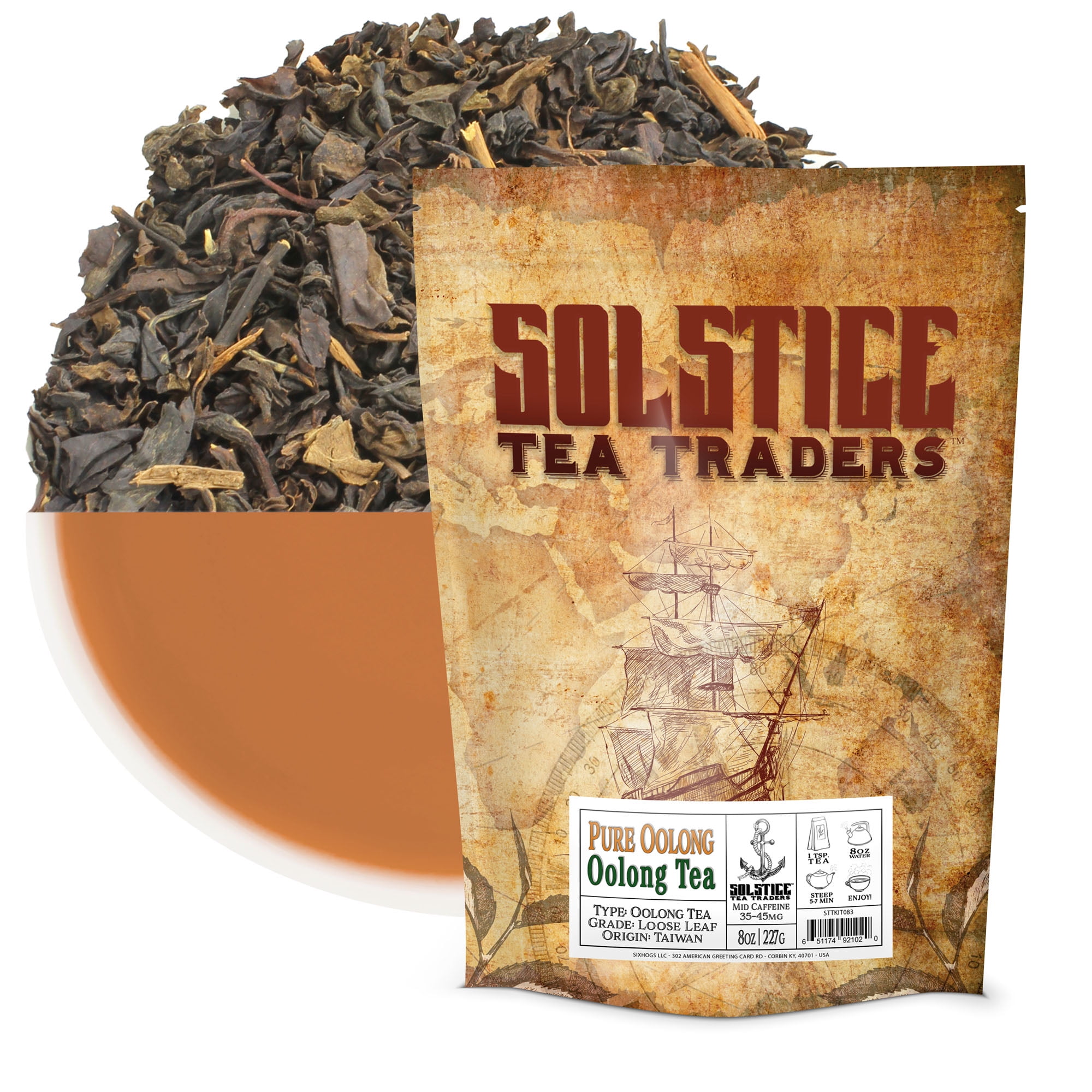 Solstice Tea Traders Oolong Loose Leaf Tea, 8-Ounce Bulk Bag, Chinese ...