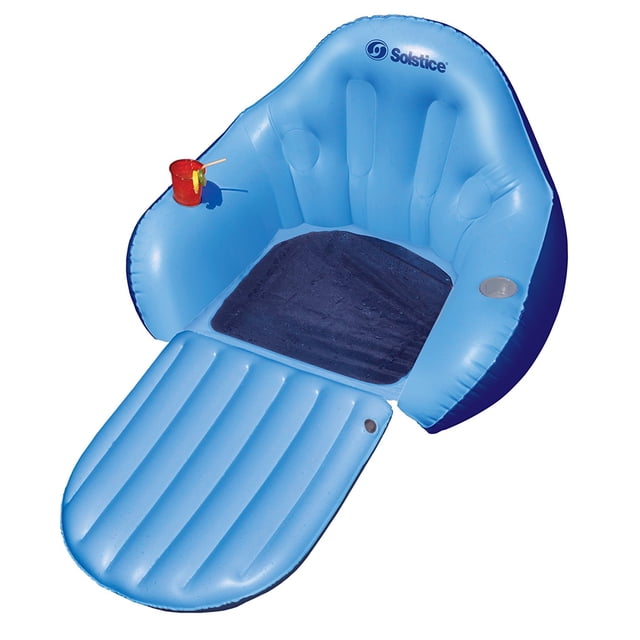 Solstice Vinyl Solo Easychair Convertible Style Pool Float, Blue ...