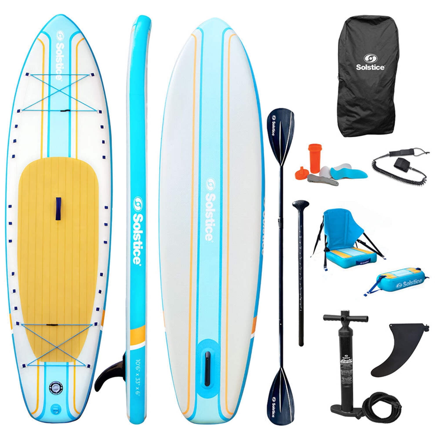 Solstice Watersports 10'6" Rambler Inflatable Stand-Up Paddleboard ...