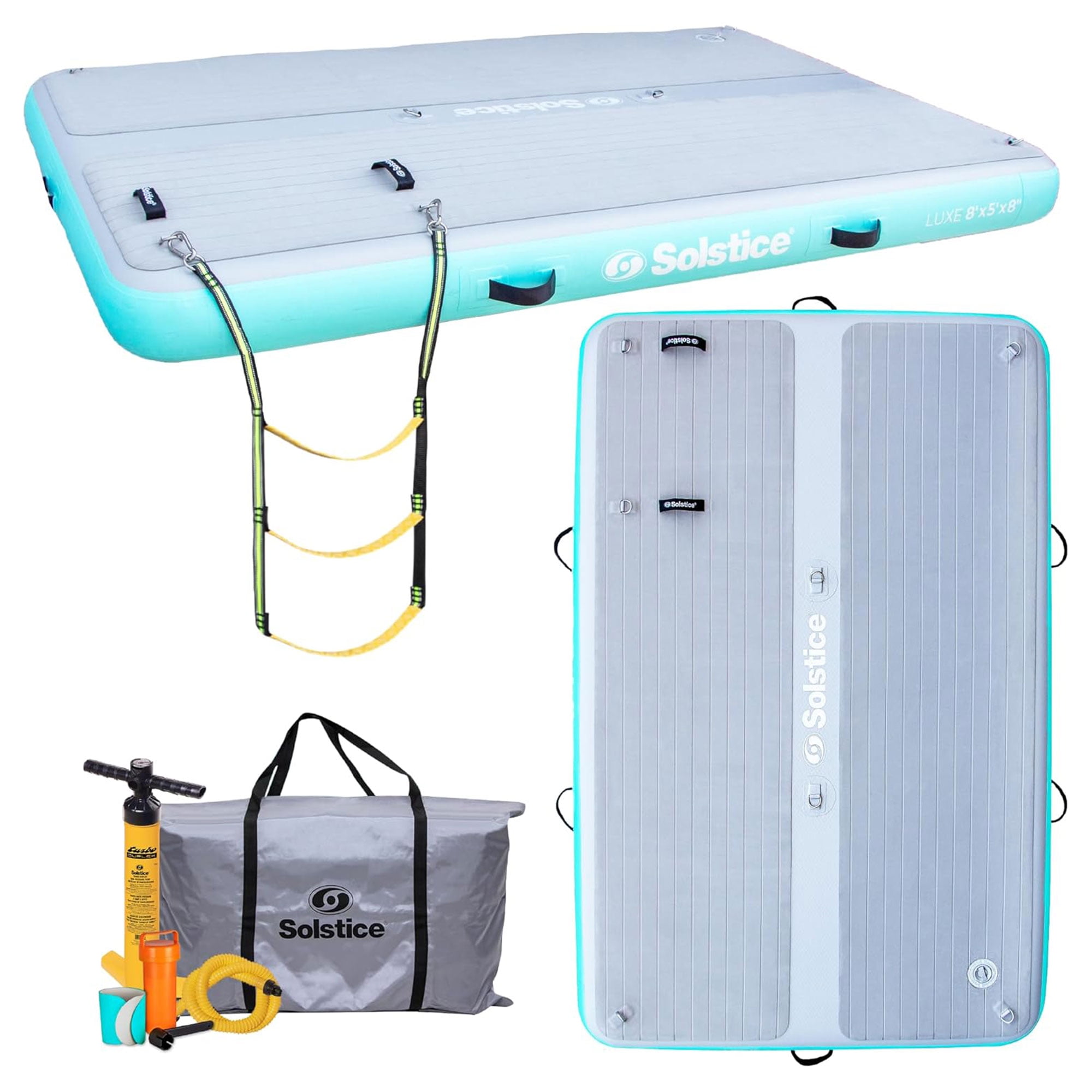 Solstice Original Inflatable LUXE Dock Platform 8' x 5' Floating Water ...