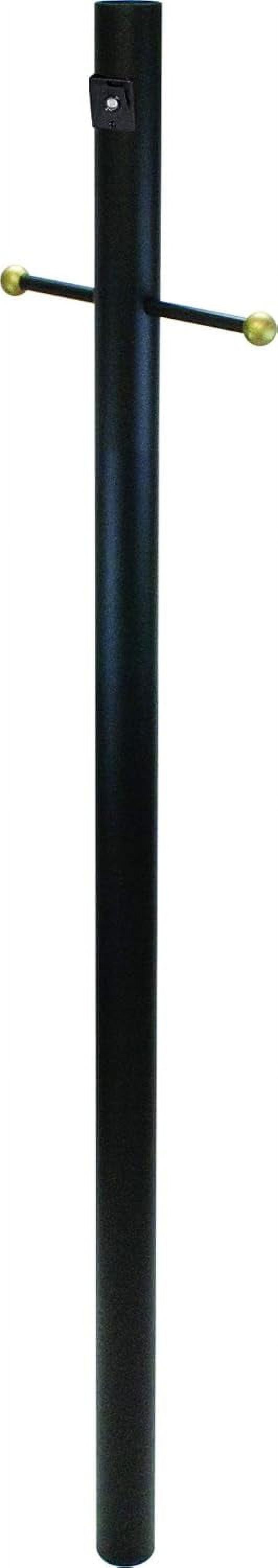 Solus SP7-320-BK 7' Outdoor Direct Burial Lamp Post with Cross Arm ...
