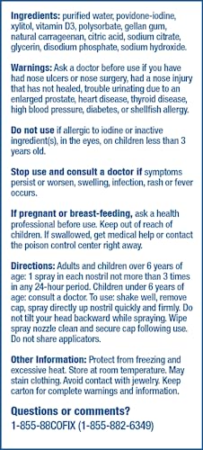 Solution Spray, Povidone Iodine with Vitamin D3 & Xylitol, Cleans ...