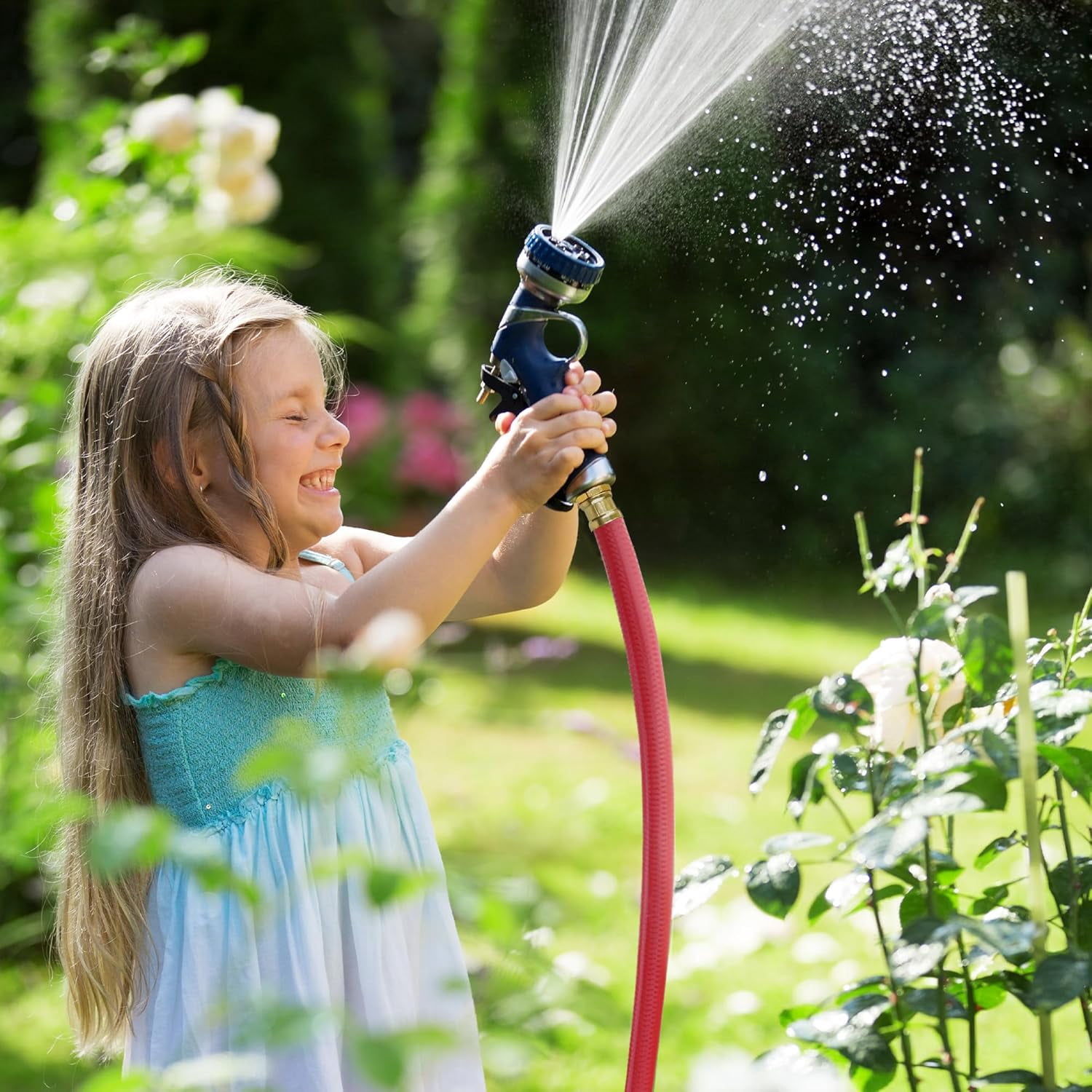 Solution4Patio Long Lead-in Red Garden Hose 5/8 in. x 50 ft. -Kink Free ...