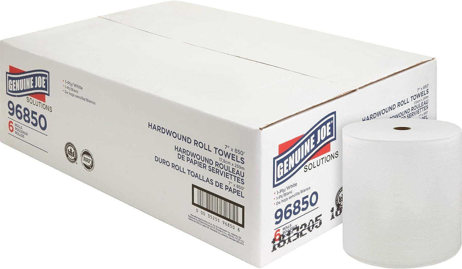 Solutions Solutions 850' Hardwound Paper Towels, 6 Rolls, 7" x 850 ft ...