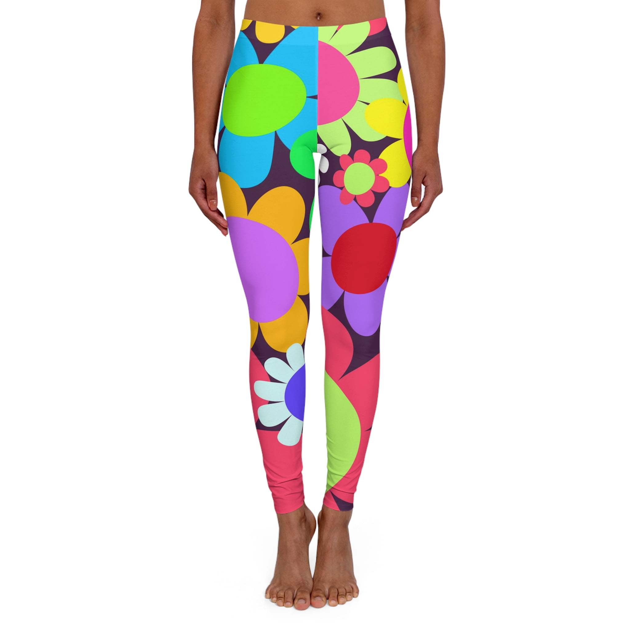 Soluvd Women's Spandex Leggings (AOP) Happy Day - Walmart.com