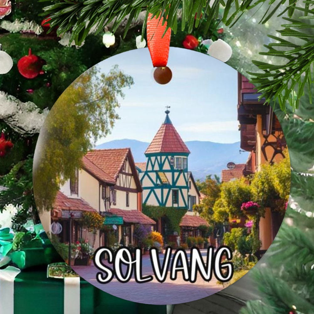 Solvang California Christmas Ornament, Ceramic/Acrylic - Solvang ...