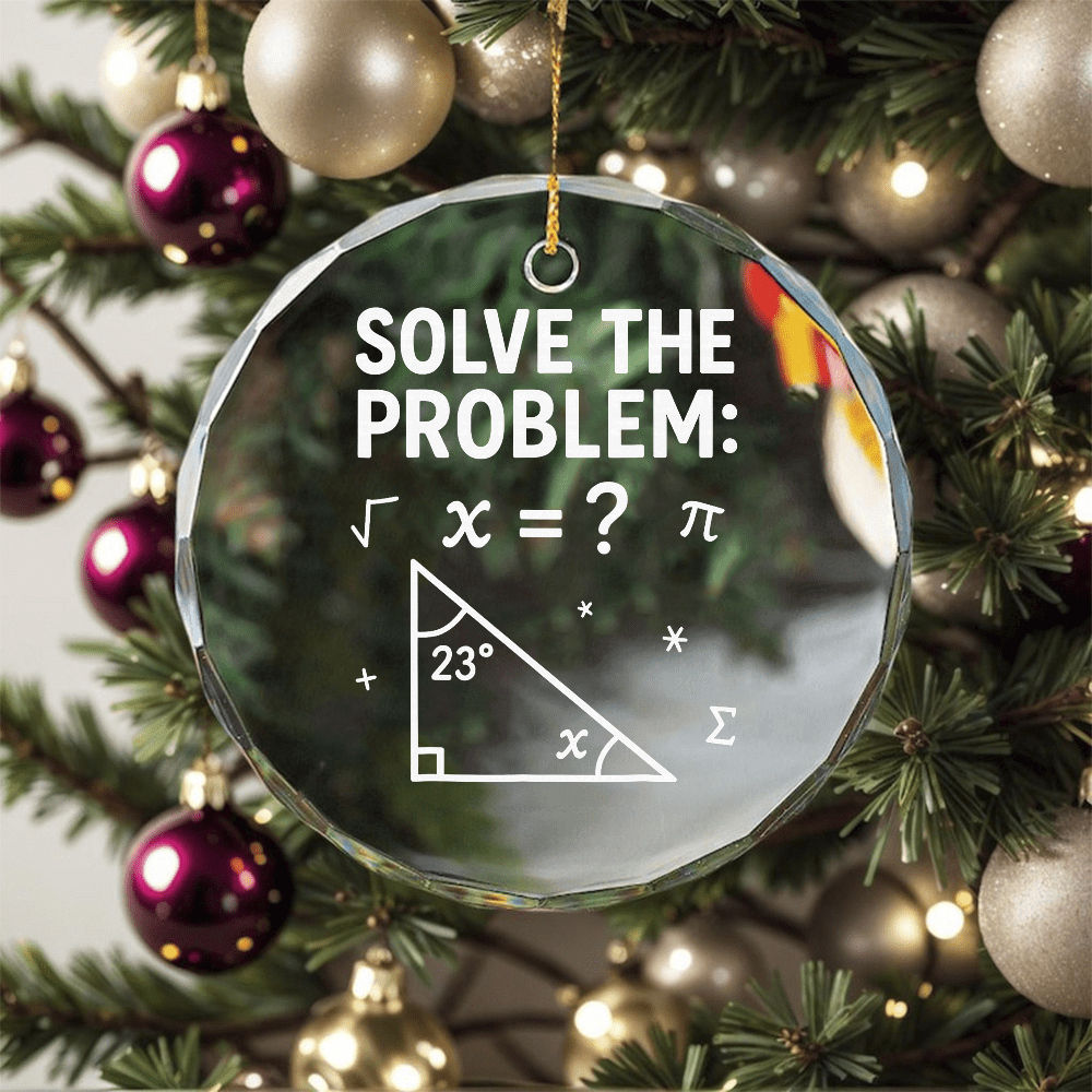 Solve The Problem Do The Math 67 Teacher Brainrot Ornament, Crystal ...