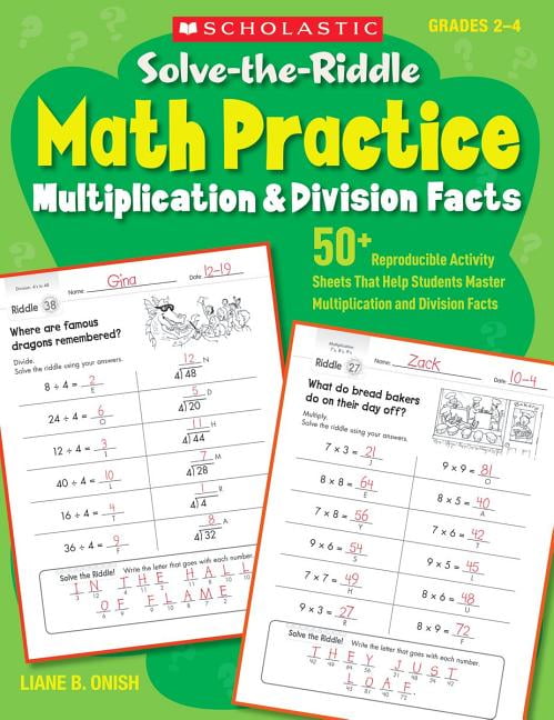 Solve-The-Riddle Math Practice, Grades 2-4: Multiplication & Division ...