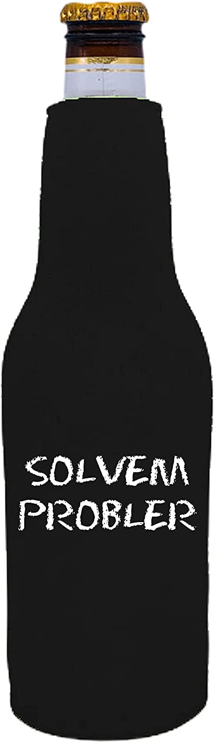 Solvem Probler Funny Zipper Beer Bottle Coolie (Black) - Walmart.com