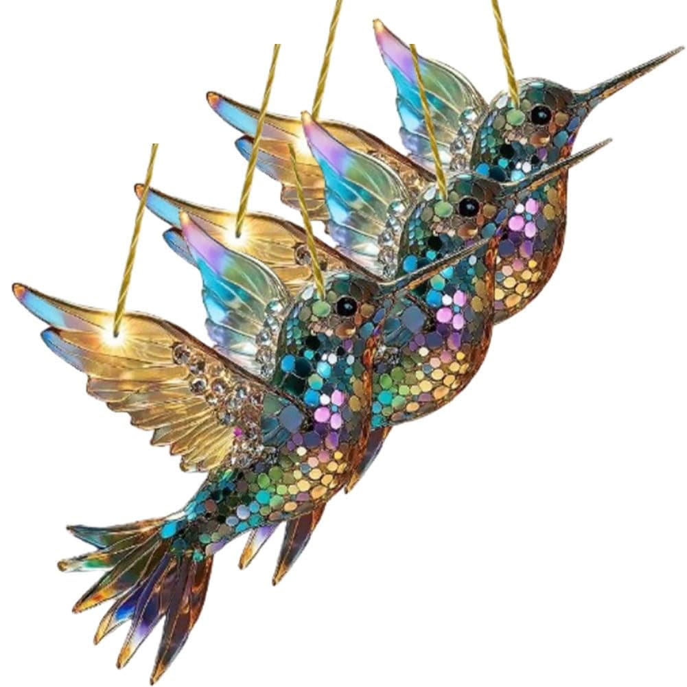 Solymall Spirit Bluebird, Crystal Sky Bluebird Stained Art Ornament, 2D ...