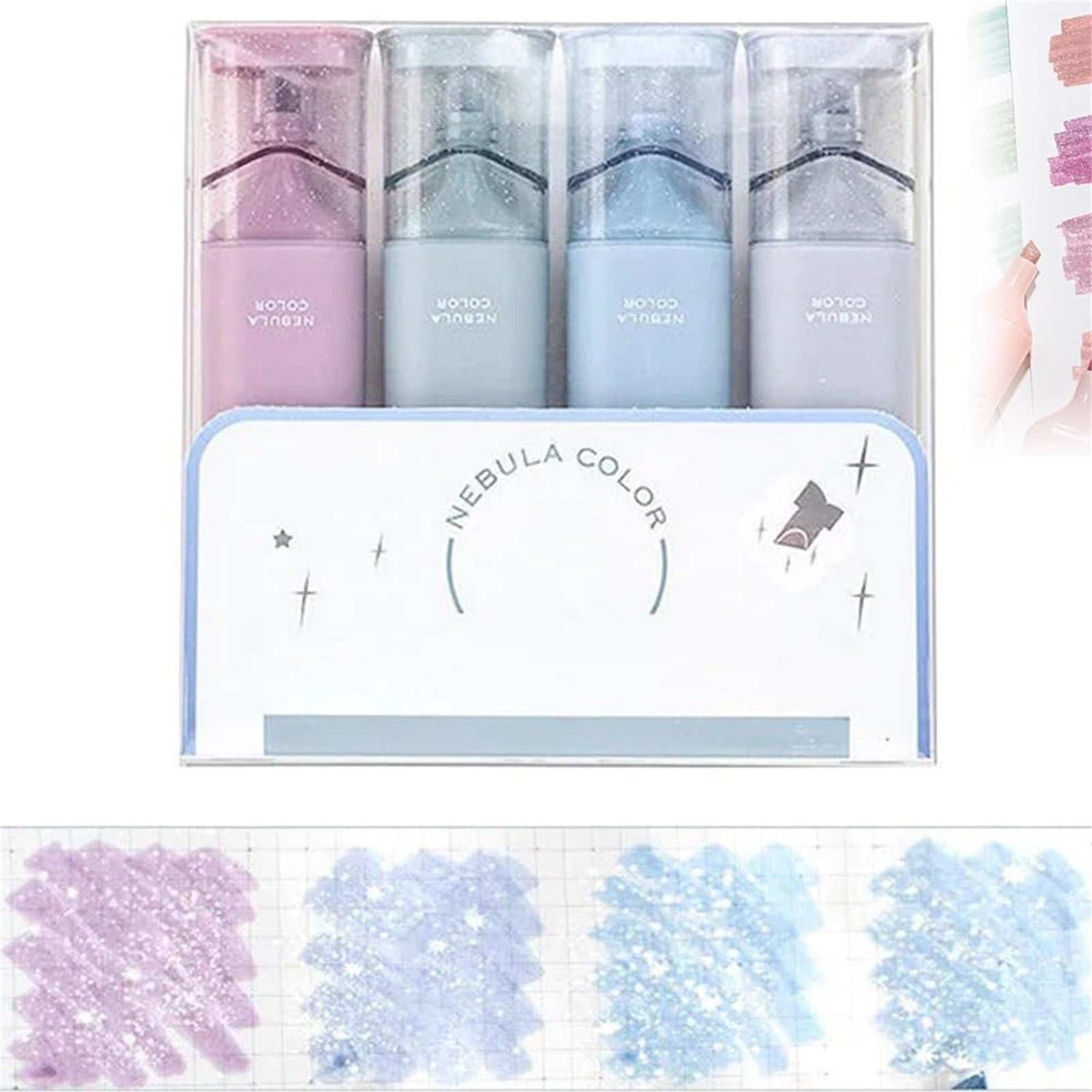 SomWiBe Markers Set Glitter Highlighter Markers For Sparkling Note ...