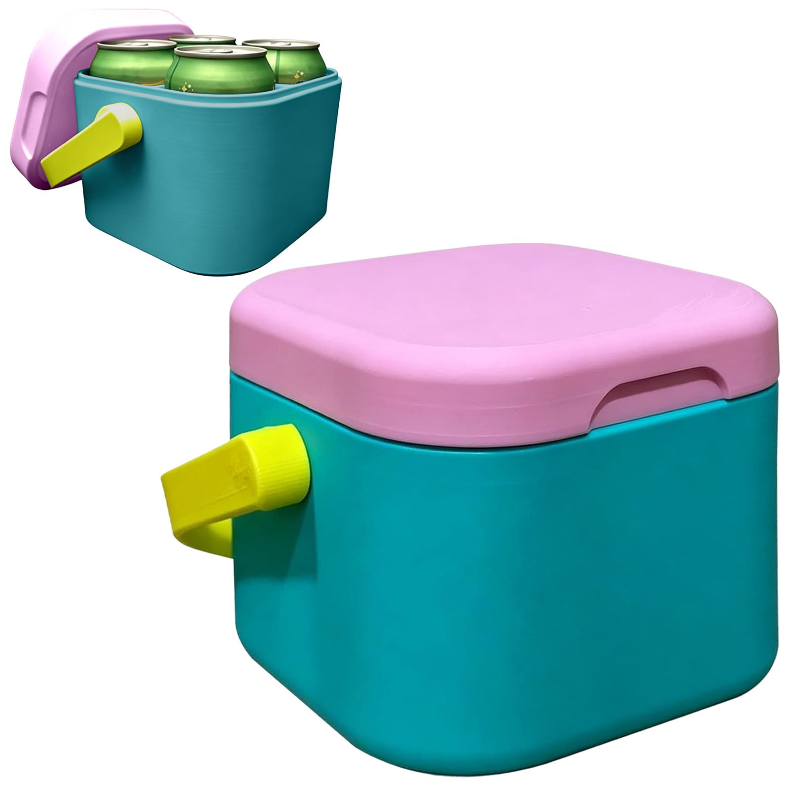 SomWiBe Mini Retro Cooler Cute Cooler Can Holder Retro Mini Cooler ...