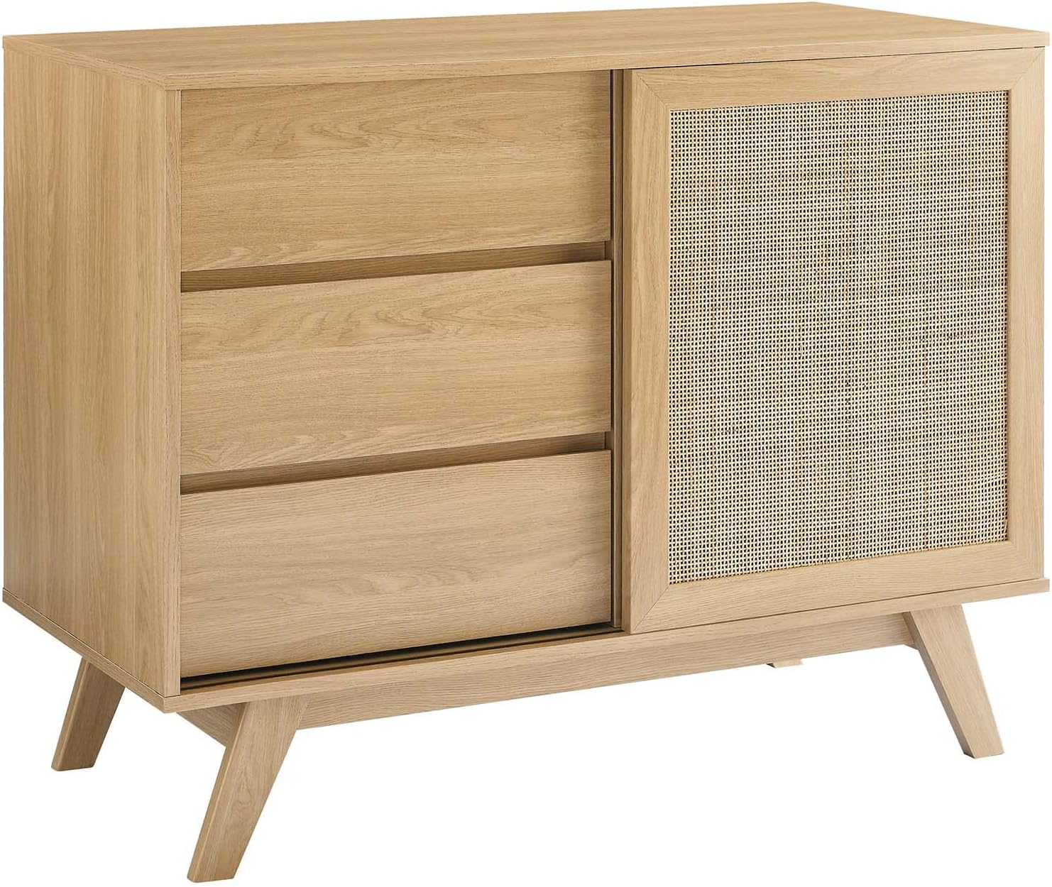 Soma 40" Rattan Display Stand Accent Cabinet in Oak - Walmart.com