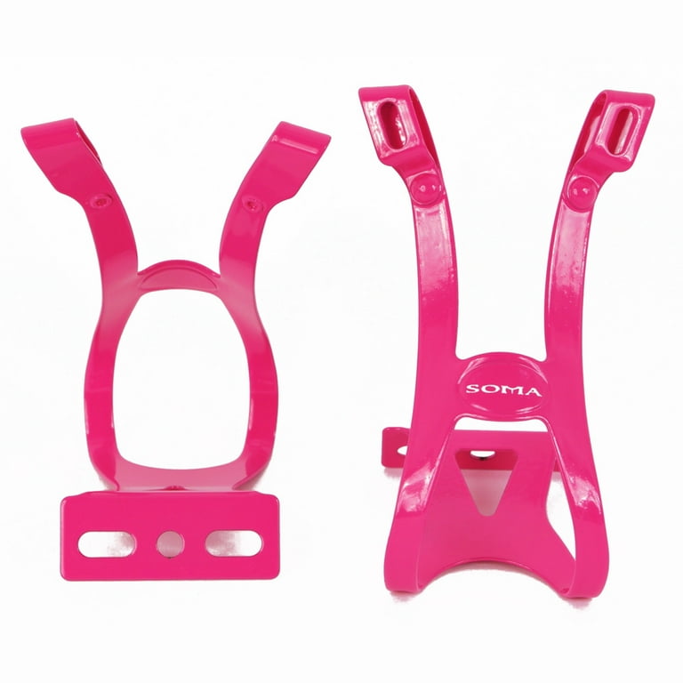 Soma Oppy X 1 Strap Toe Clips Pink L XL Pair Track Fixed Gear Road Tour Bike