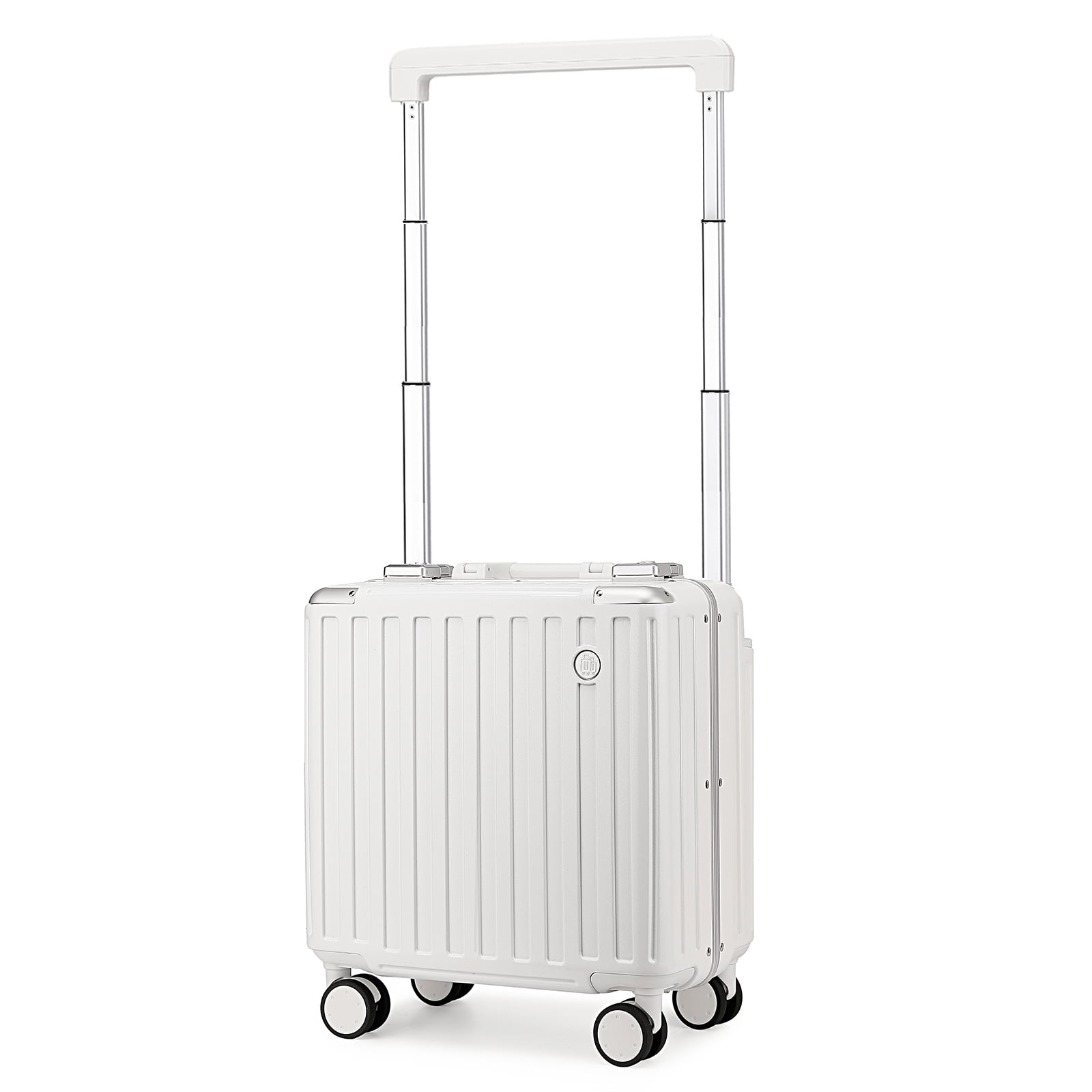 Somago Aluminum Frame 18" Carry On Luggage Wide Handle Suitcase Built ...
