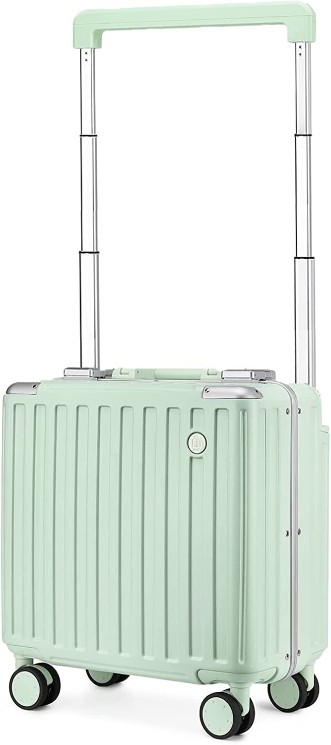 Somago Aluminum Frame 18" Carry On Luggage Wide Handle Suitcase Built ...