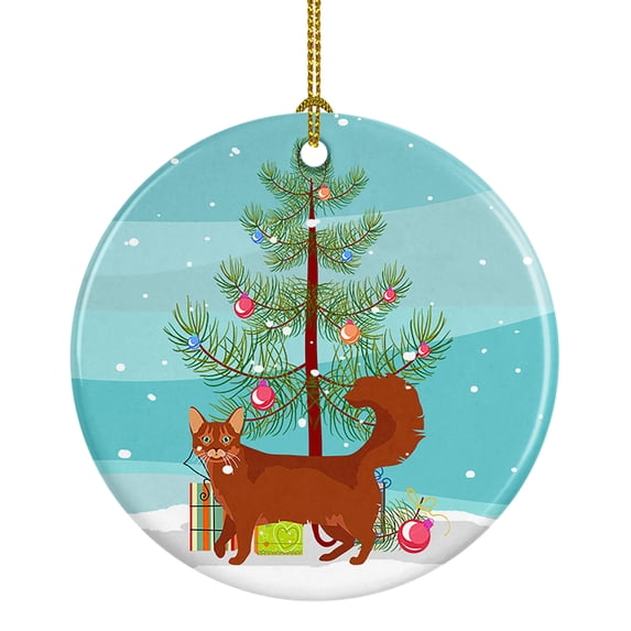 Somali Cat Merry Christmas Ceramic Ornament 2.8 in x 2.8 in - Walmart.com
