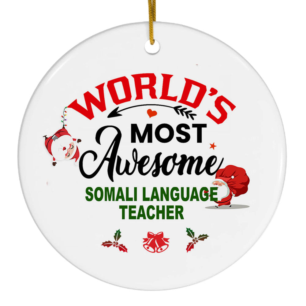 Somali Language Teacher Ornaments 2025 Gifts for Men, Women -Somali ...