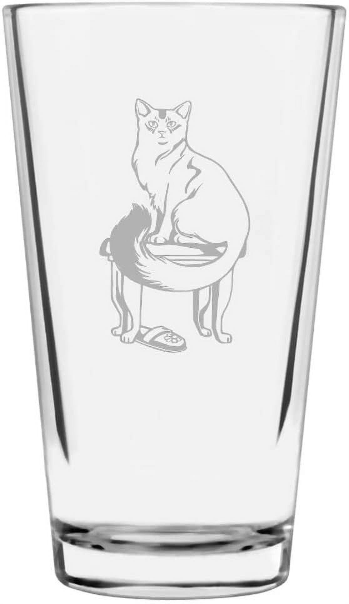 Somali Sitting Cat Themed Etched 16oz Libbey Pint Glass - Walmart.com