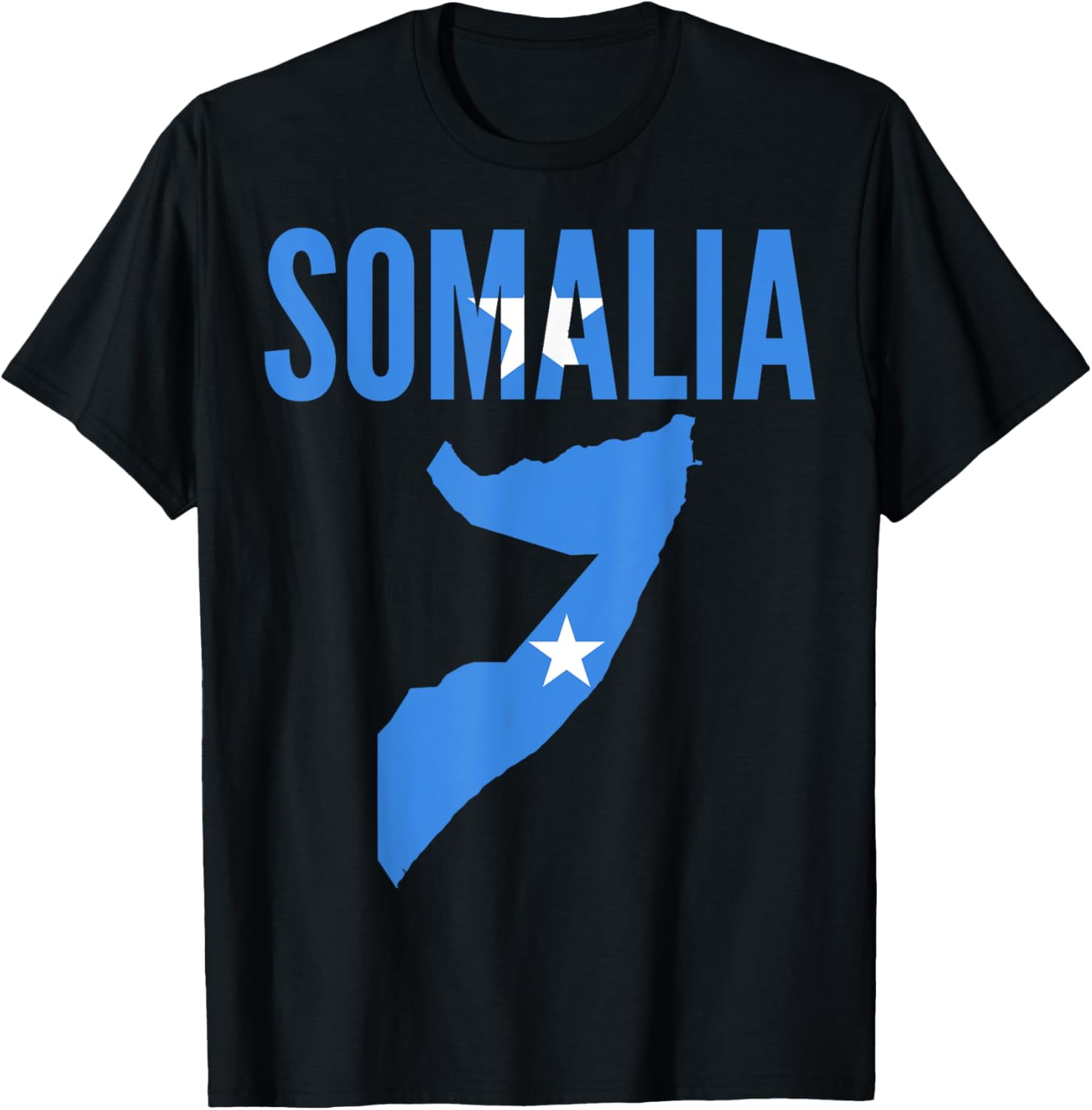 Somali - Somalia Country Map Flag T-Shirt men and women can wear, black ...