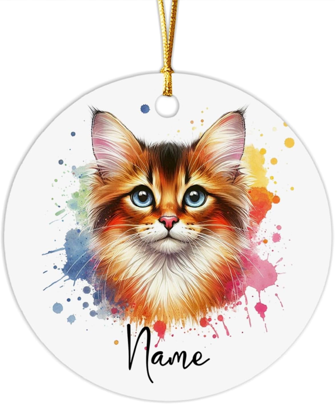 Somali Watercolor Ornament 2025, Personalized Somali Christmas Tree ...
