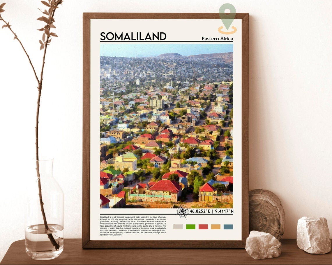Somaliland Print, Somaliland Poster, Somaliland Wall Art, Somaliland ...