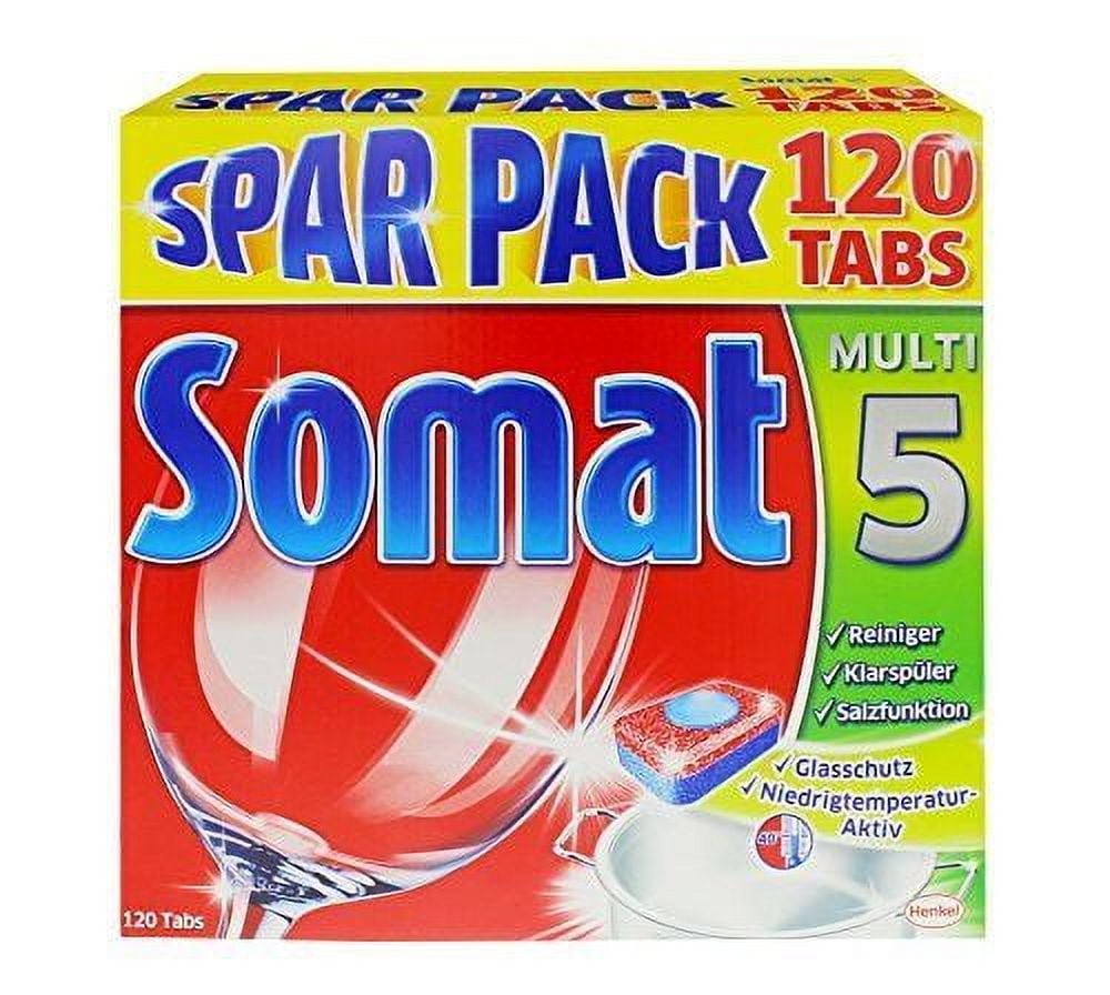 Somat Multi 5 Dishwasher Tabs BIG SAVING PACK - 120 Tabs - Walmart.com