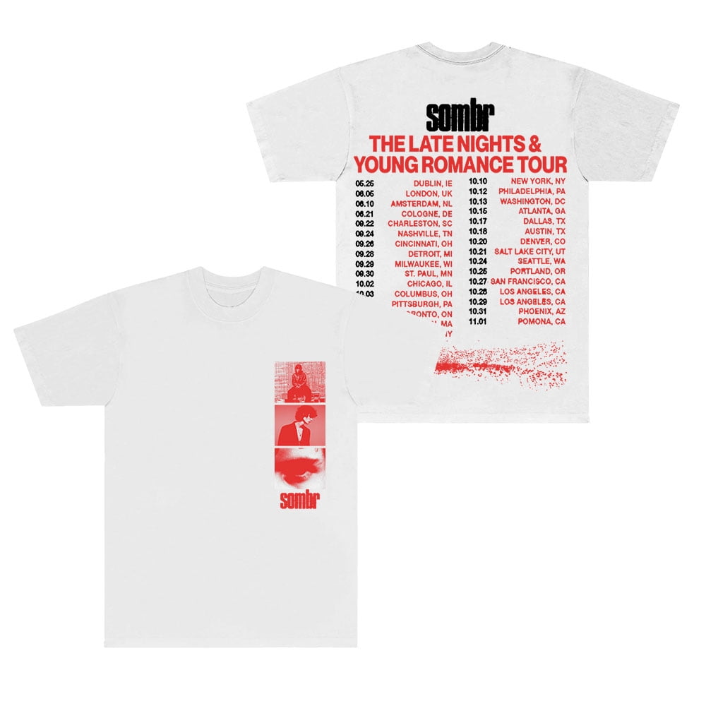 Sombr The Late Nights & Young Romance Tour Merch T-Shirts Women Men ...