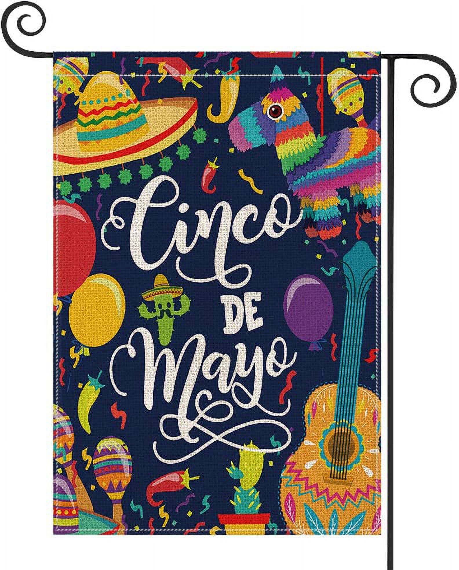 Sombrero Guitar Balloon Garden Flag Vertical Double Sided, Maracas ...