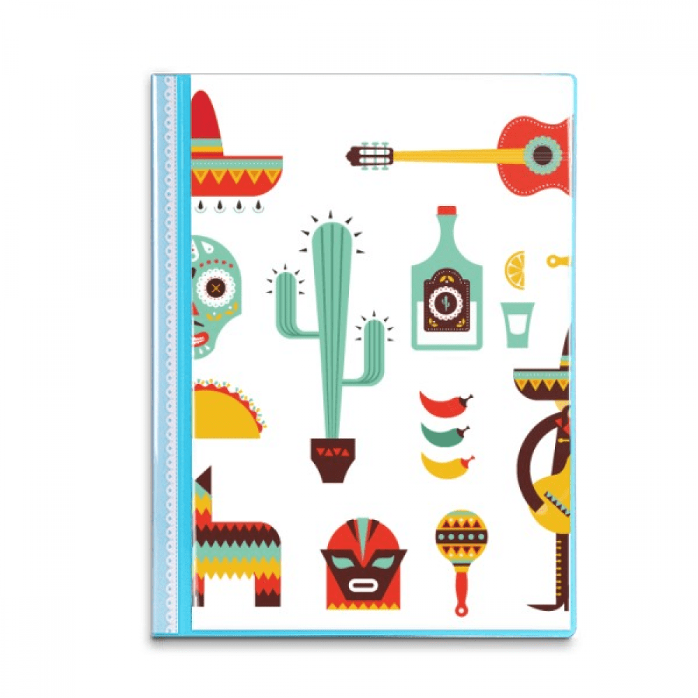 Sombrero Guitar Chili Mexico Elment Book Sheet Protectors Portfolio ...