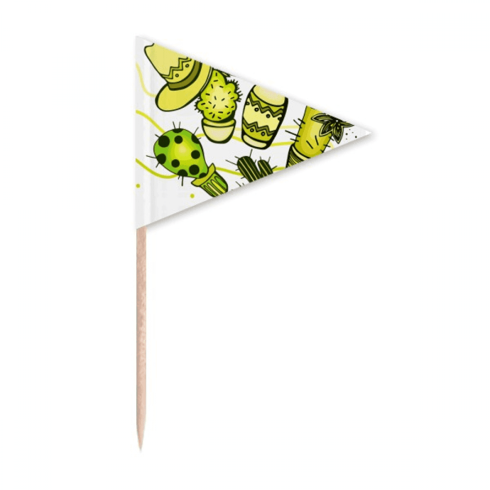 Sombrero Mexico Desert Cactus Mexican Toothpick Triangle Cupcake ...