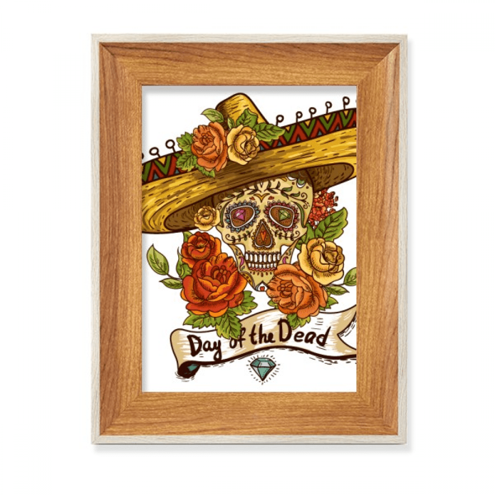 Sombrero Suger l Mexico Day of the Dead Desktop Wooden Photo Frame ...