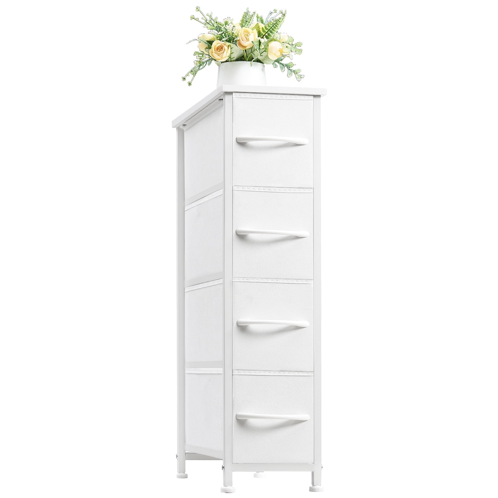 Somdot Narrow Dresser with 4 Slim Drawers for Bathroom Storage Cabinet ...