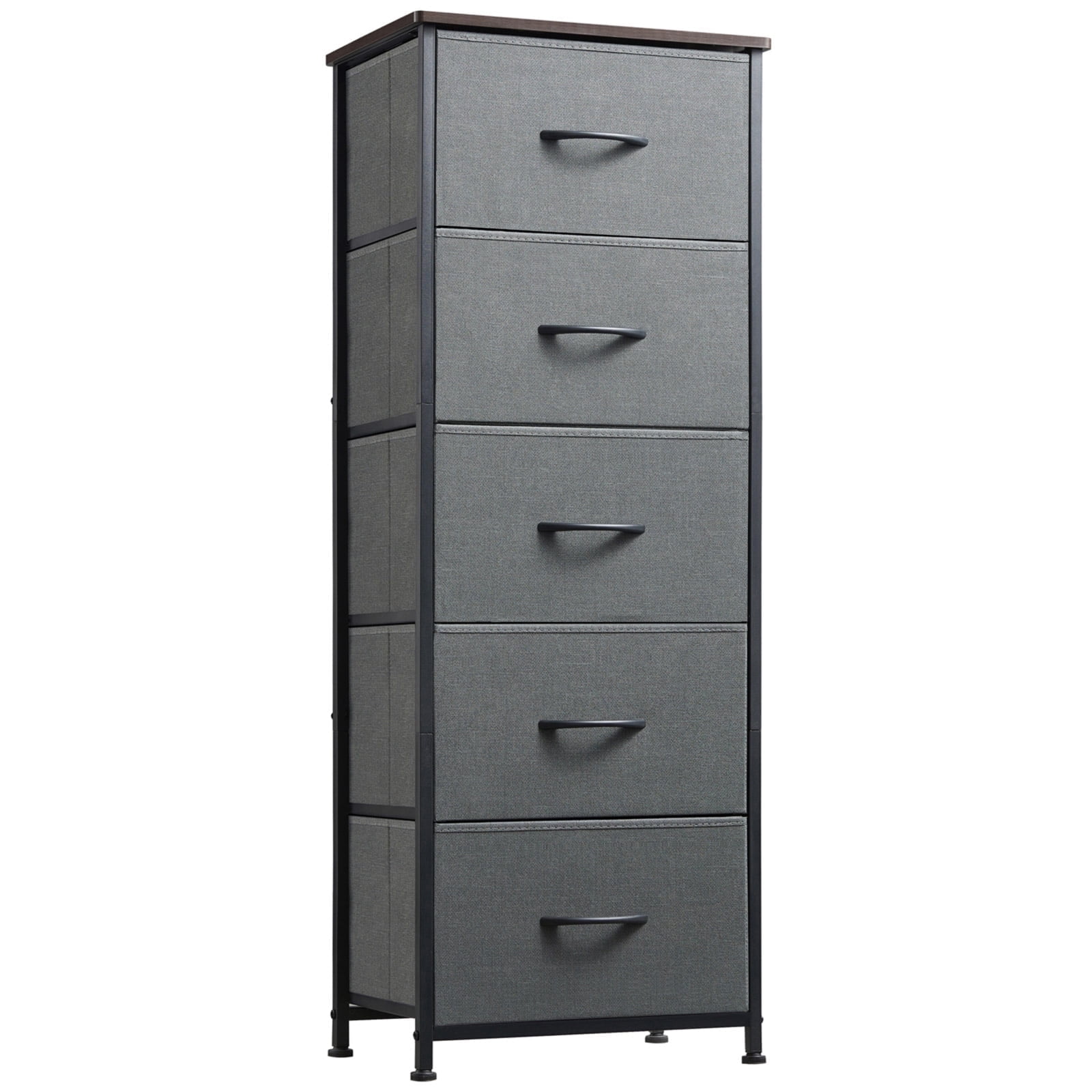 Somdot Tall Dresser with 5 Removable Fabric Storage Drawers for Living ...