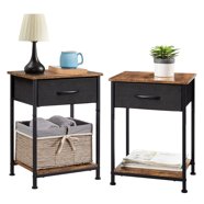 Tribesigns End Table,2-Drawer Narrow Solid Side Table Slim Chair Side ...